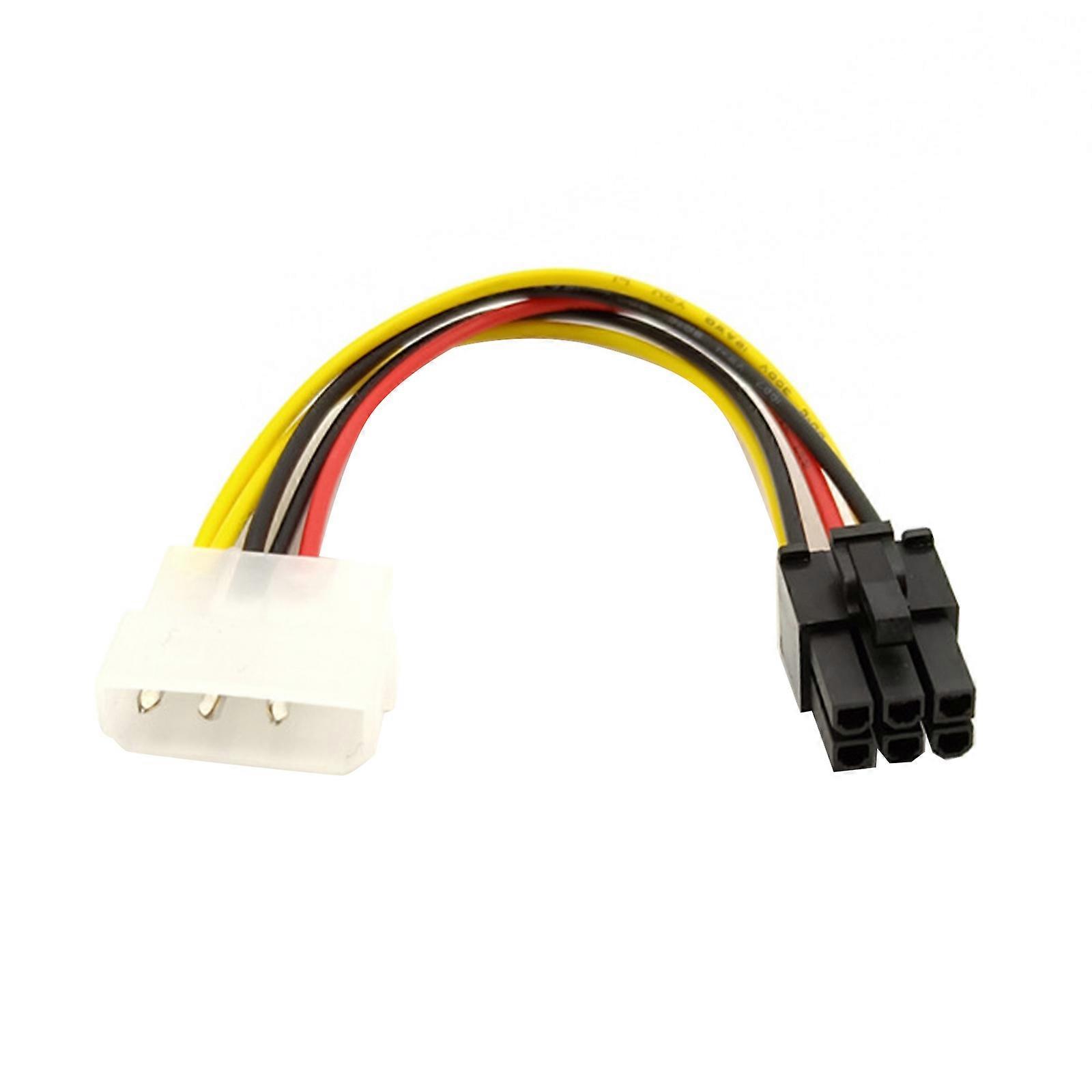 New High Quality 4 Pin Molex to 6 Pin PCI-Express PCIE Video Card Power ...
