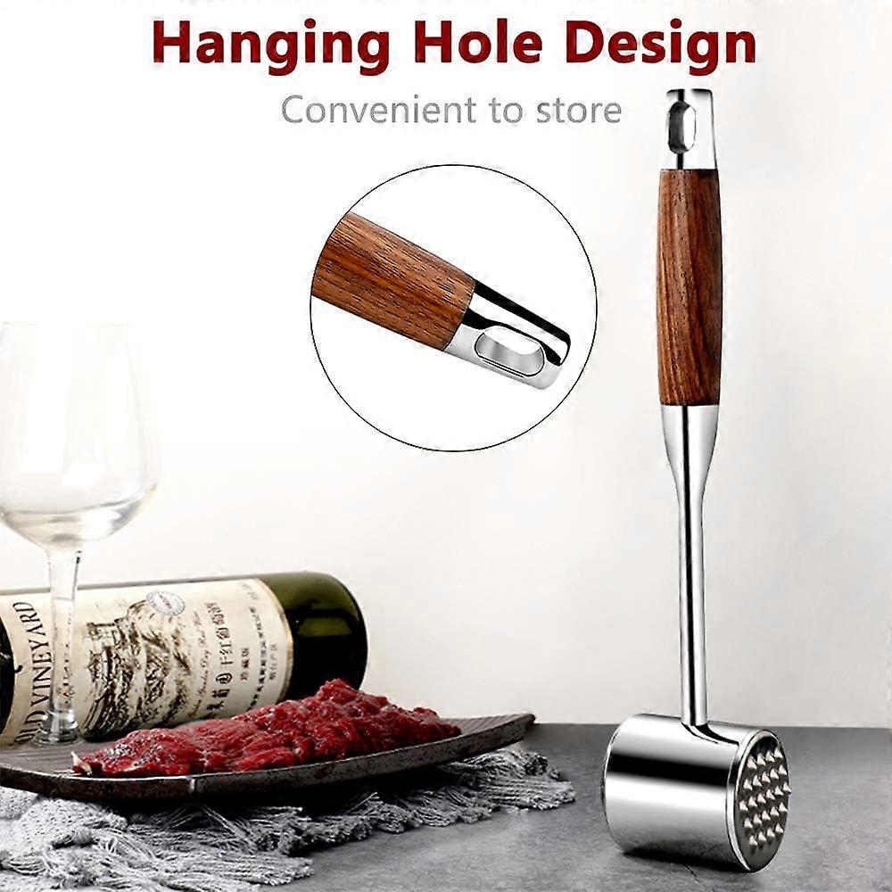 Professional Meat Tenderizer Hammer Stainless Steel, Heavy Duty Double ...