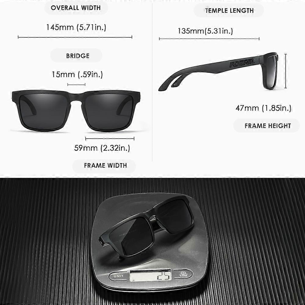KDEAM 2022 Square Men's Polarized Sunglasses Outdoors Lifestyle Coating ...