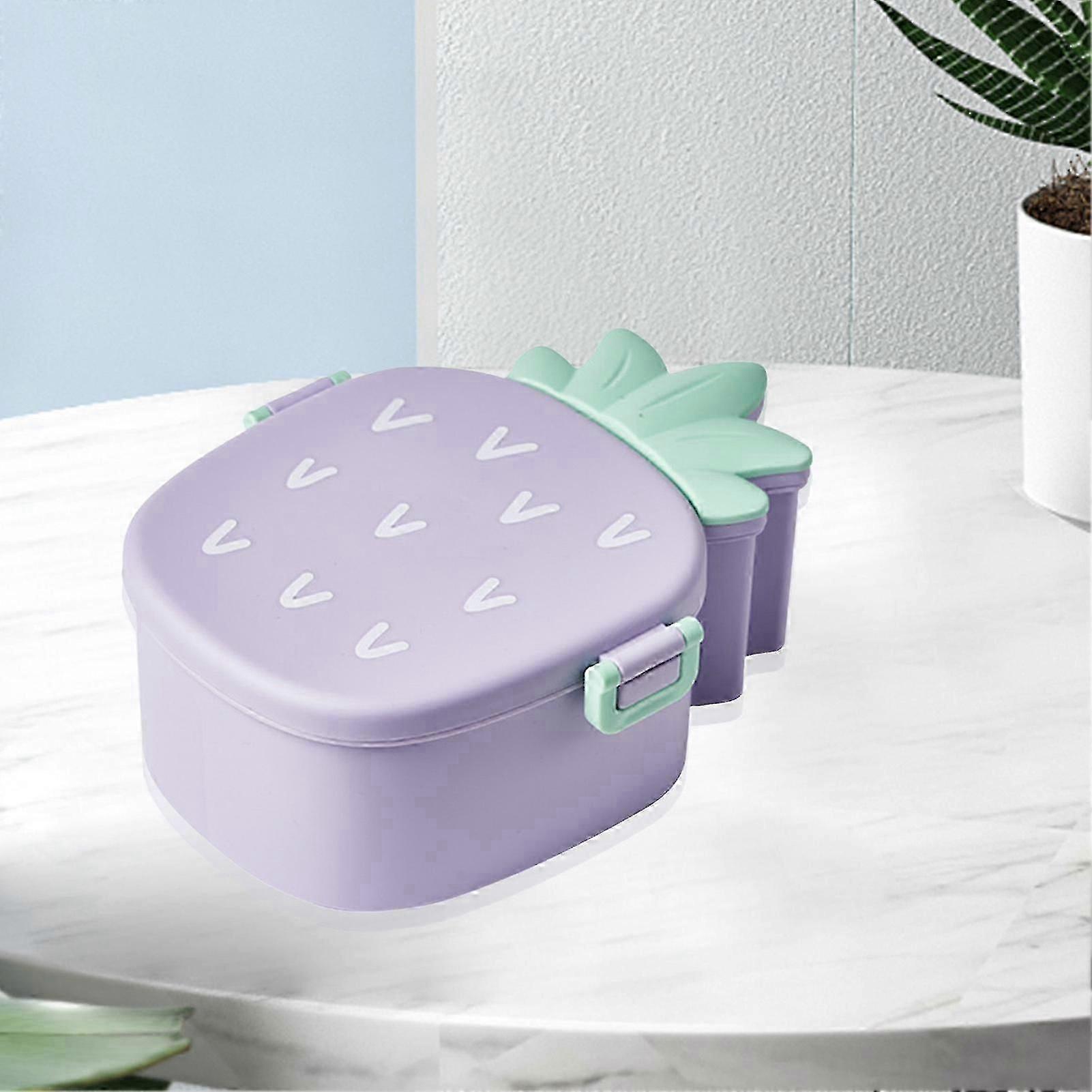 Kids School Portable Bento Case Easy To Carry Cute Pineapple Shaped ...