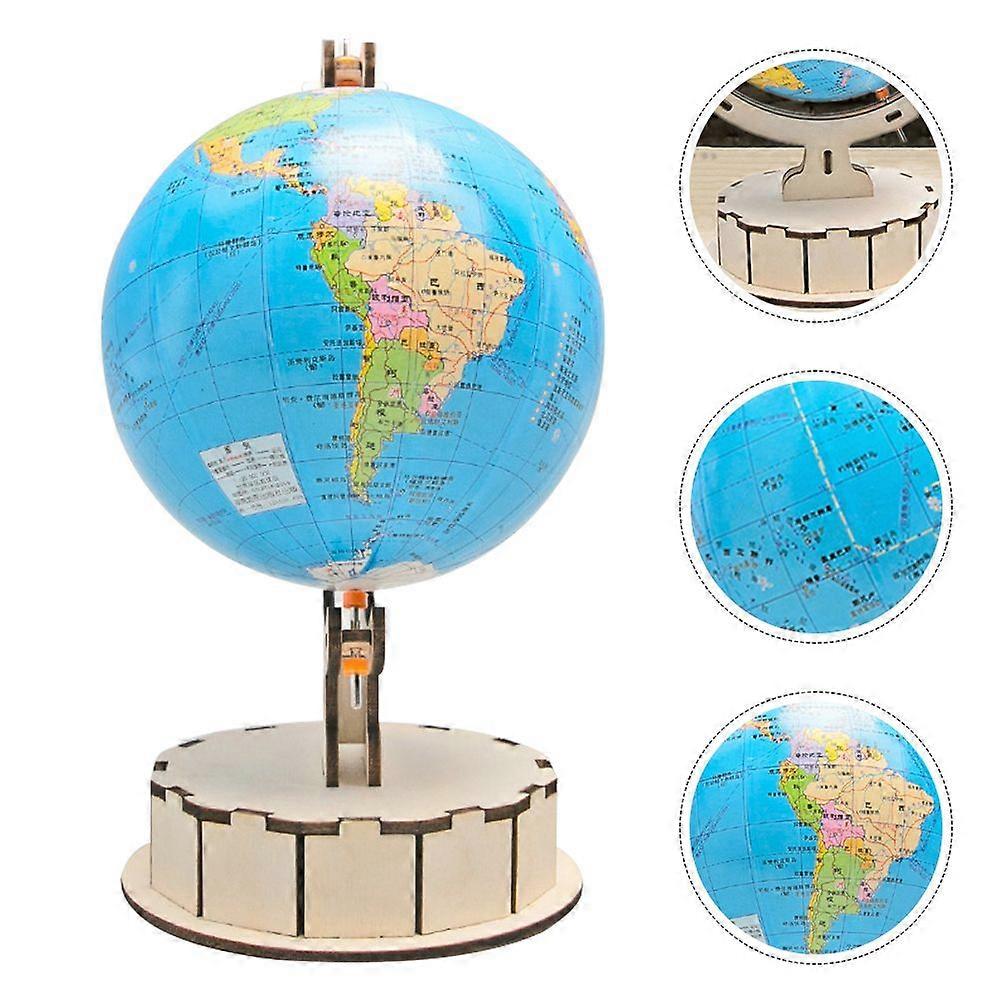 Desktop DIY Globe Adornment Learning Earth Globe Wooden Globe Model DIY ...