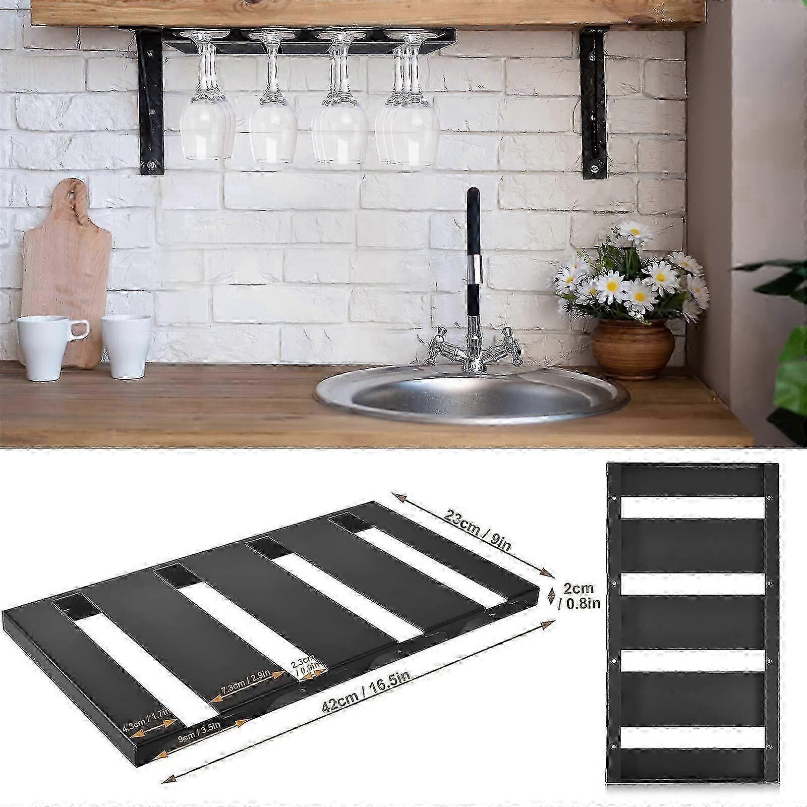 Wine Glass Rack Under Cabinet, Hanging Stemware Rack, Stemware Storage ...