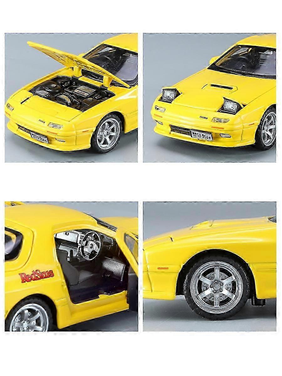Exquisite 1/32 Mazda RX7 Initial D Miniature Diecast RX-7 Toy Car Model ...