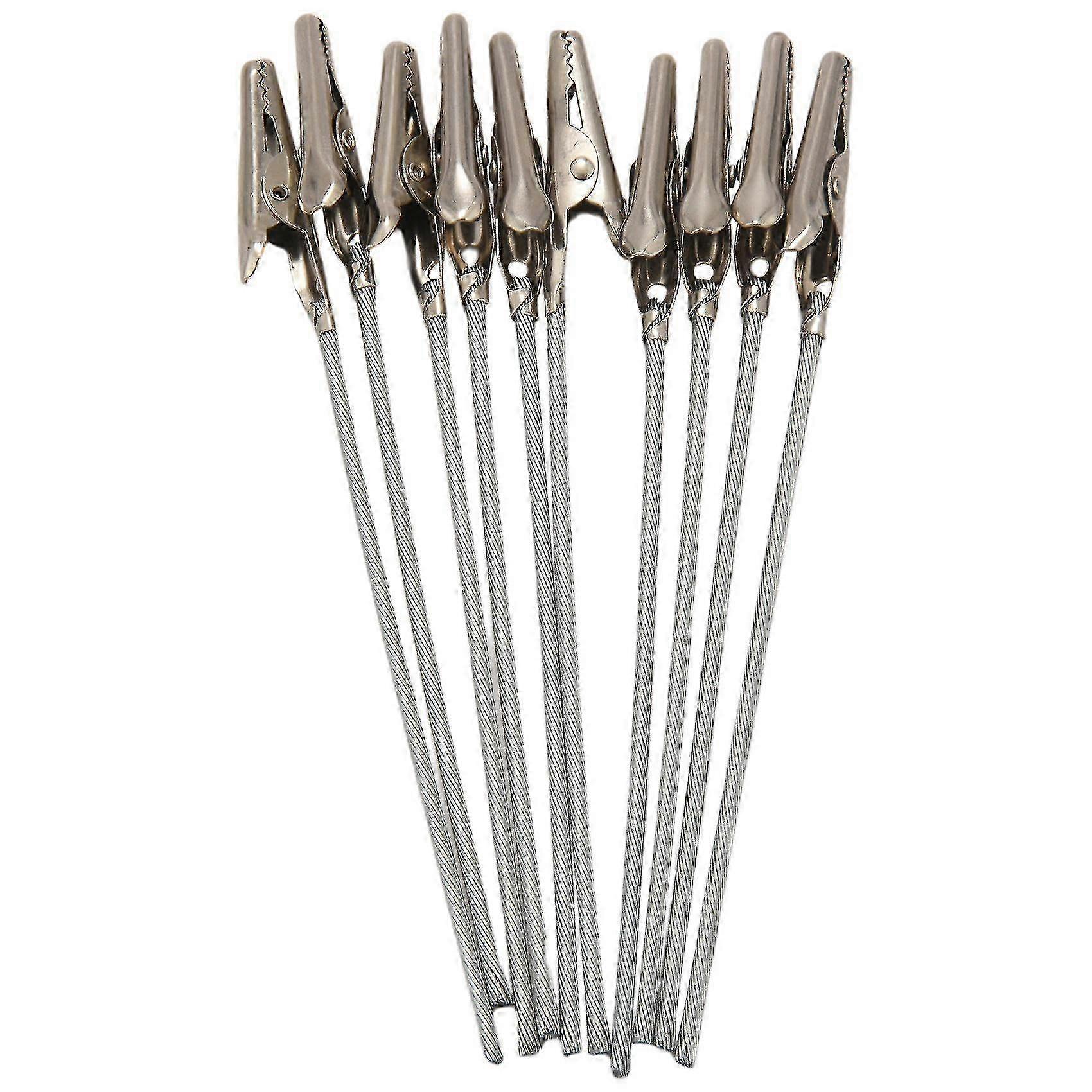 20 X Metal Clips With Wire Stalk Alligator Clamps For Memo Note Card ...