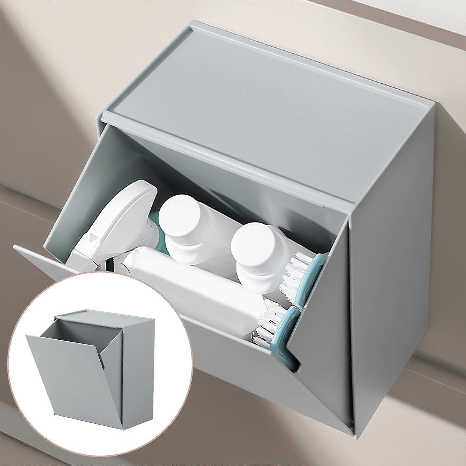 Easy Installion Wall Mounted Storage Box Flips Lid Designs Convenient ...
