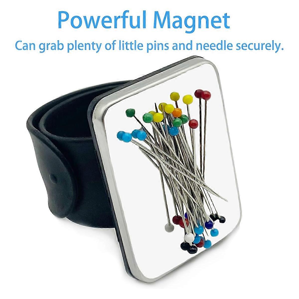 2 PCS Magnetic Pin Cushion Wrist, Magnetic Sewing Pincushion, Magnetic ...