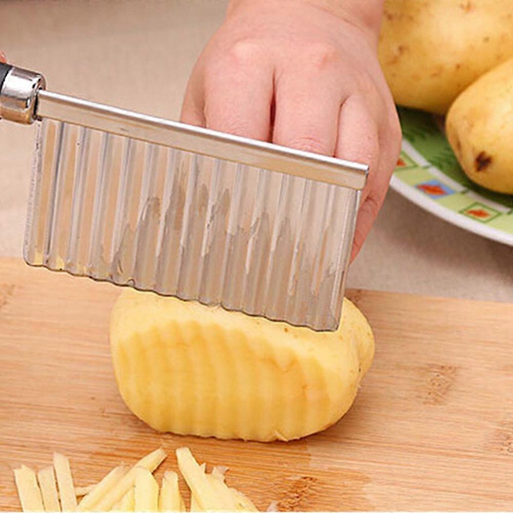 Potato Ripple Knife Crinkle Cutter Wavy Chopper French Fry Slicer ...