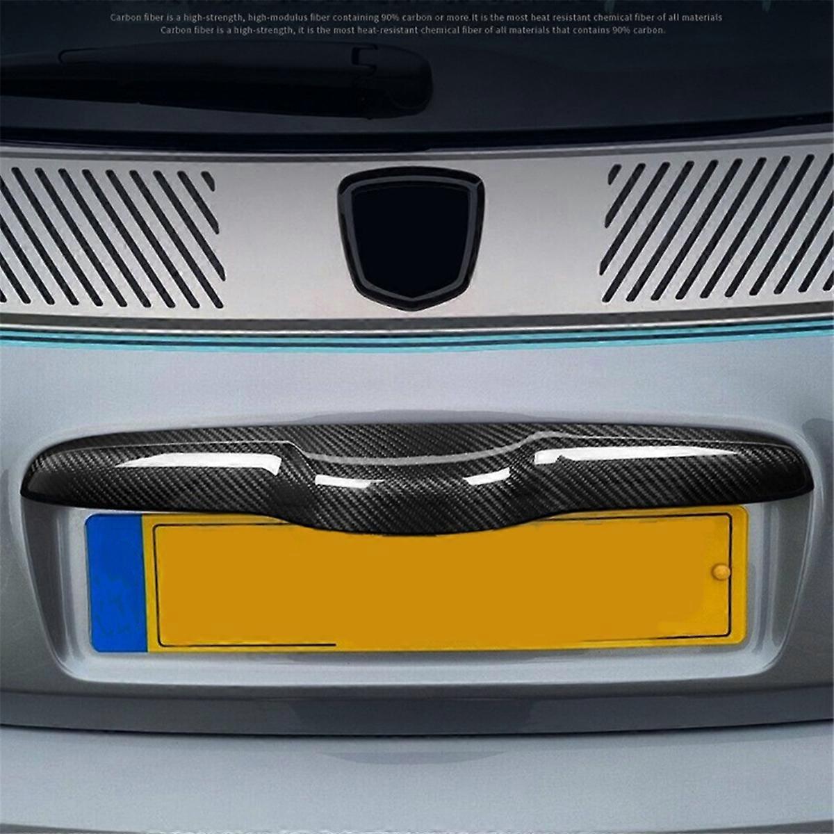 Rear Carbon Fiber Car Trunk Lid Handle Cover Trim for 500 08-23 595 ...