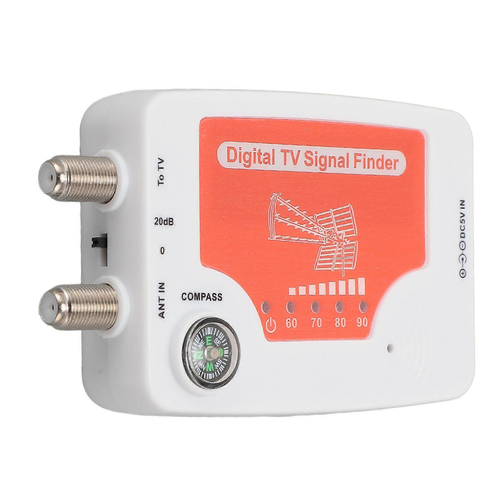 TV Signal Finder LED Display Portable TV Antenna Strength Finder Signal ...