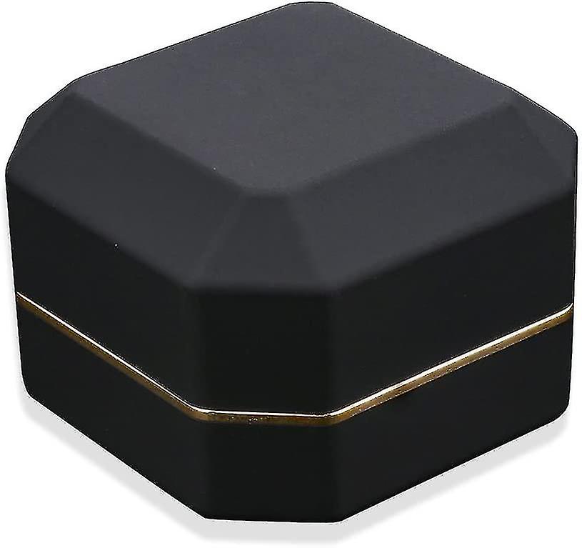 Luxury Ring Box, Square Velvet Wedding Ring Case Jewelry Gift Box With ...