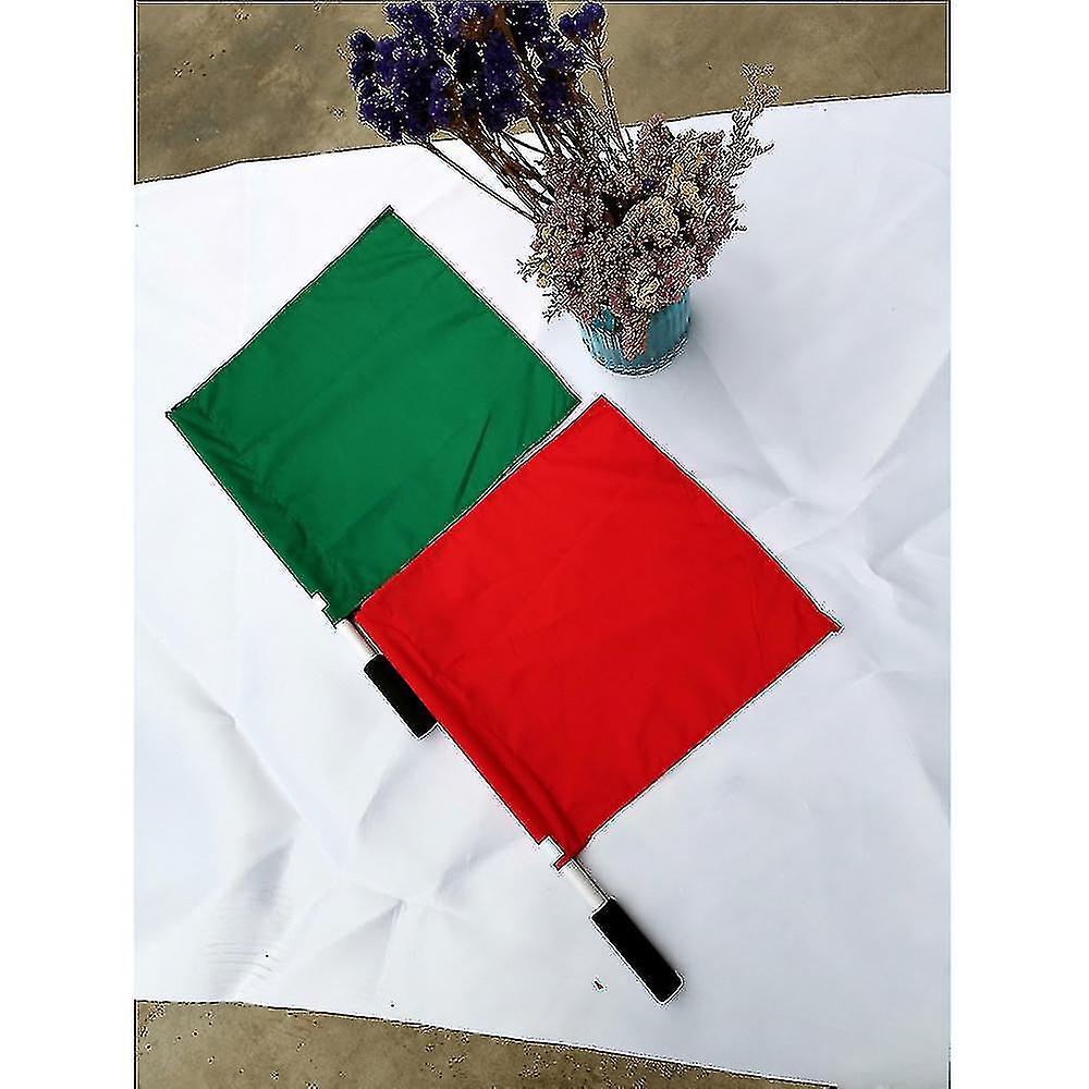 Referee Flag Stainless Steel Command Hand Flag Red Signal Flag Sponge ...