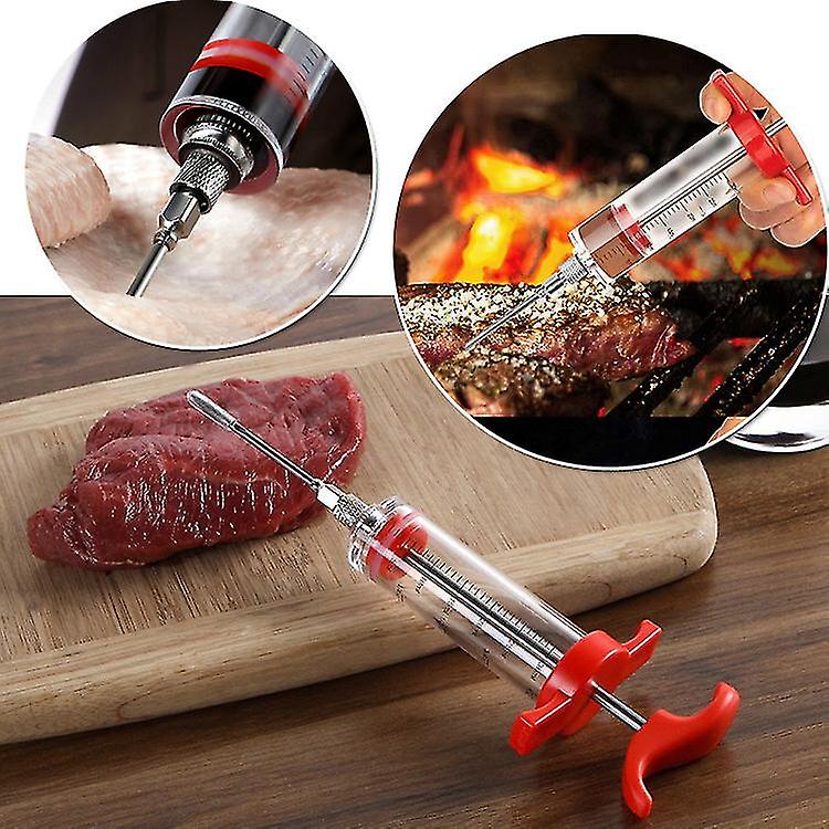 Meat Injector Syringe - 3 Marinade Injector For Bbq Grill, Premium ...