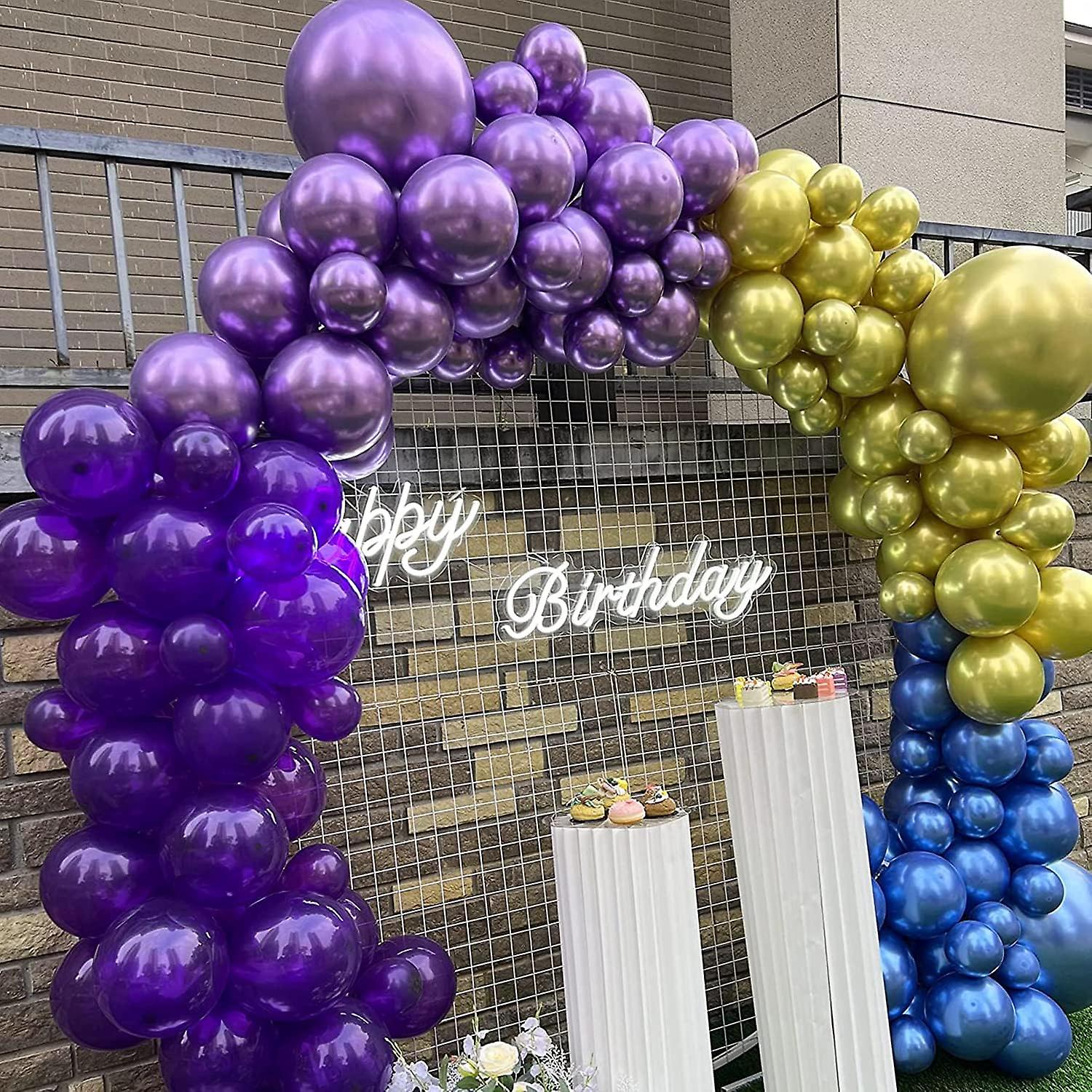Purple And Gold Graduation Balloons Purple Shades Balloons Garland
