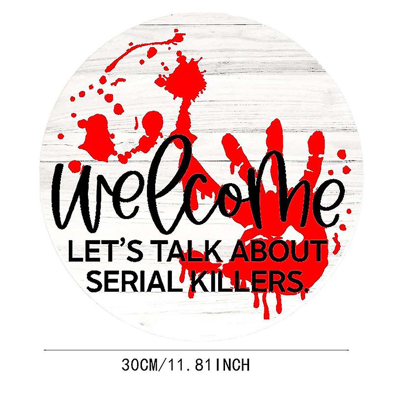 3d Horror Welcome Sign For Front Door Halloween Wreath Decoration ...