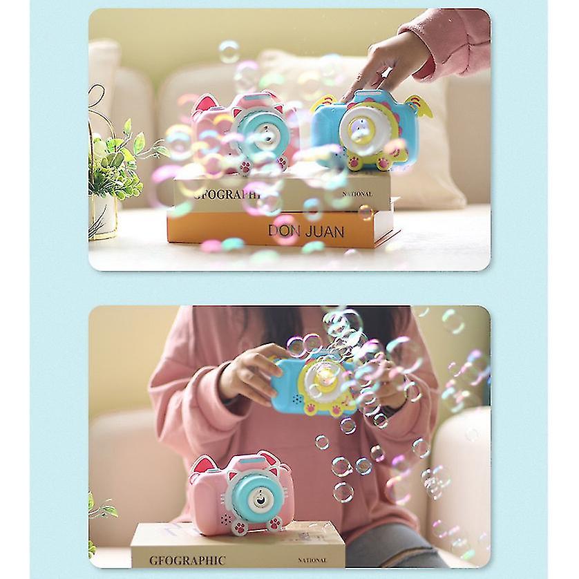 Cartoon Bubble Camera Toy With Bubble Solution For Kids Toddlers Bubble ...