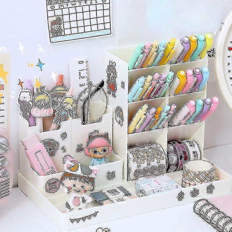 Combination Pen Holder Desk Organizer Pens Stand School Stationery ...