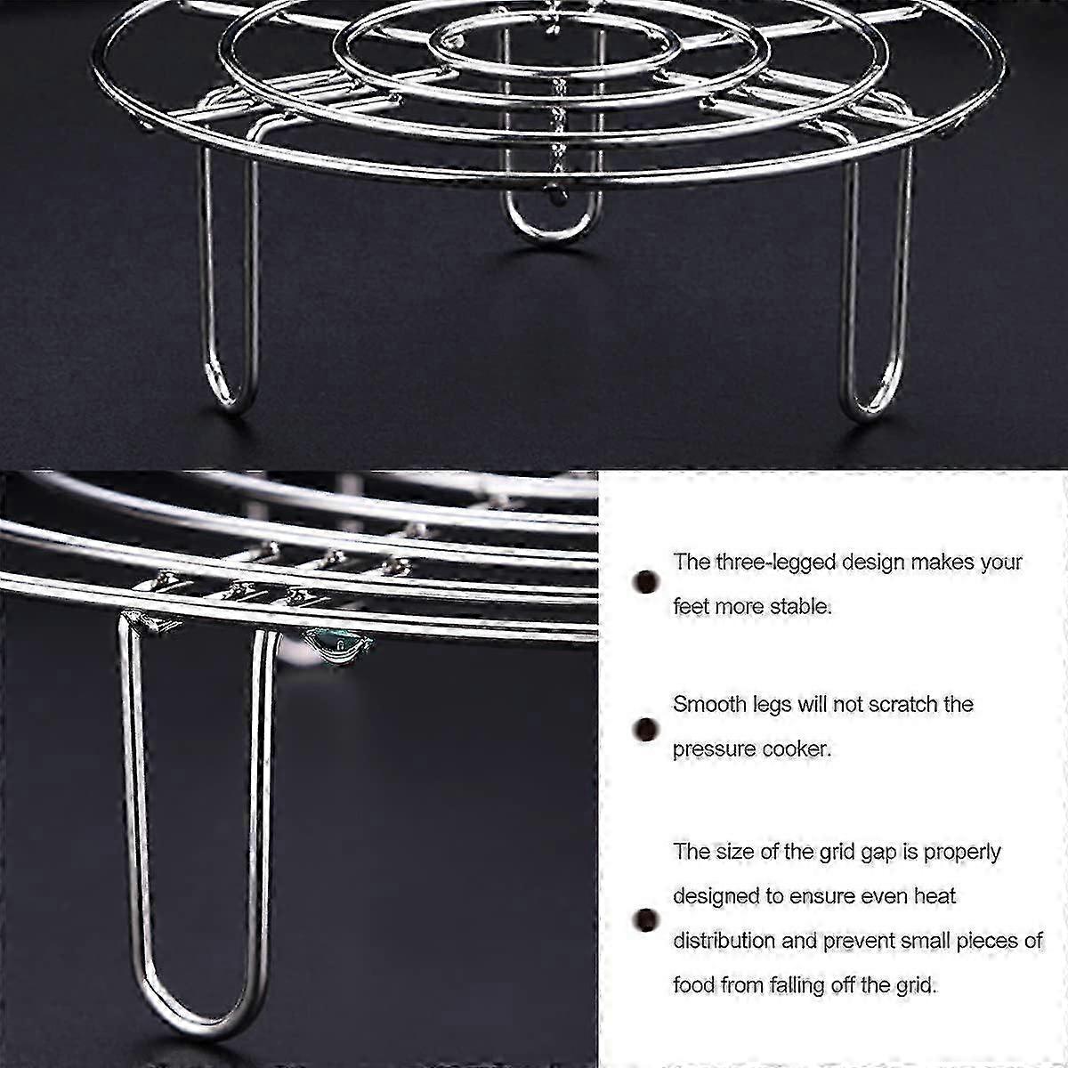 Set of 2 Stainless Steel Cooking Grates Round Steamer Cookware - Mishan ...