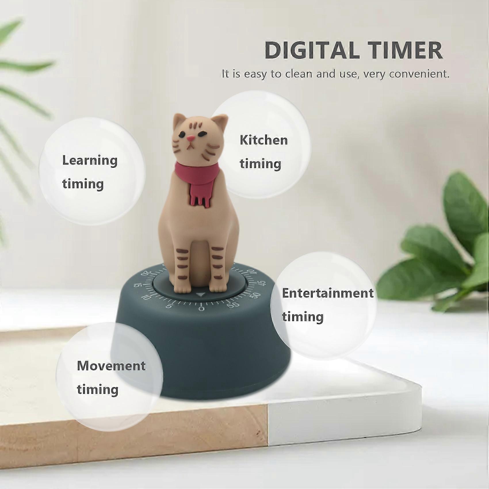 Cat Kitchen Timer Cooking Countdown Mechanical Timer Alarm Reminder Cat ...