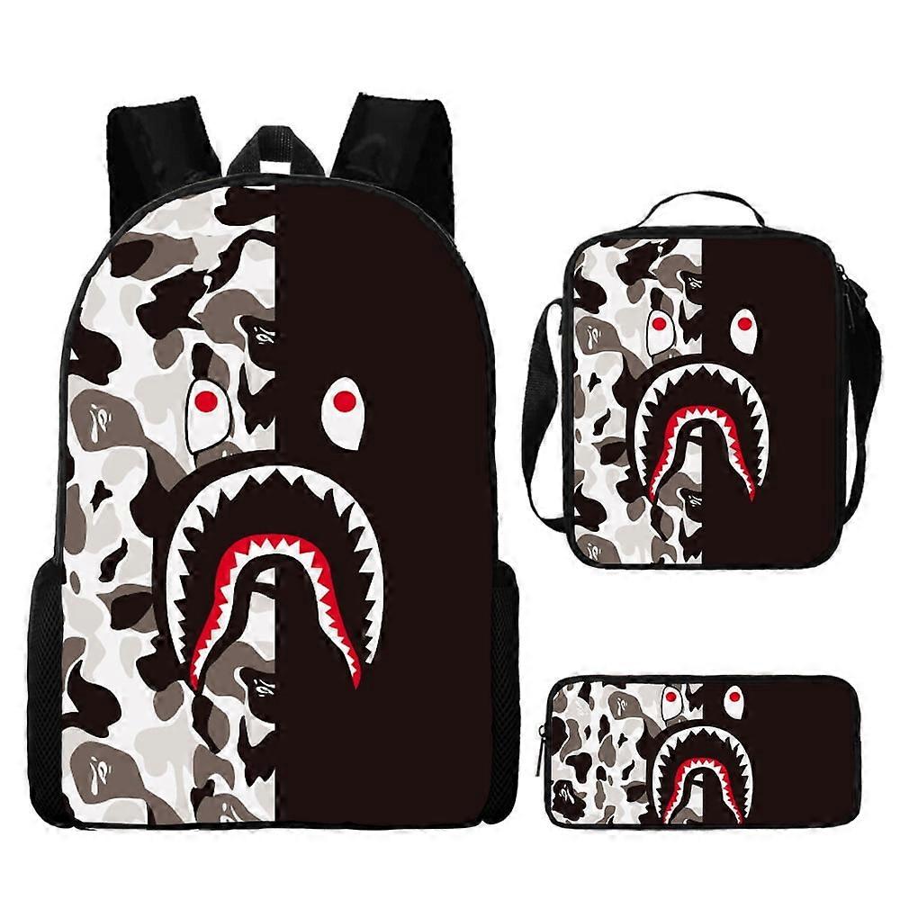 BAPE Backpack Cartoon Backpacks Casual Daypack Laptop Bag Shoulders ...