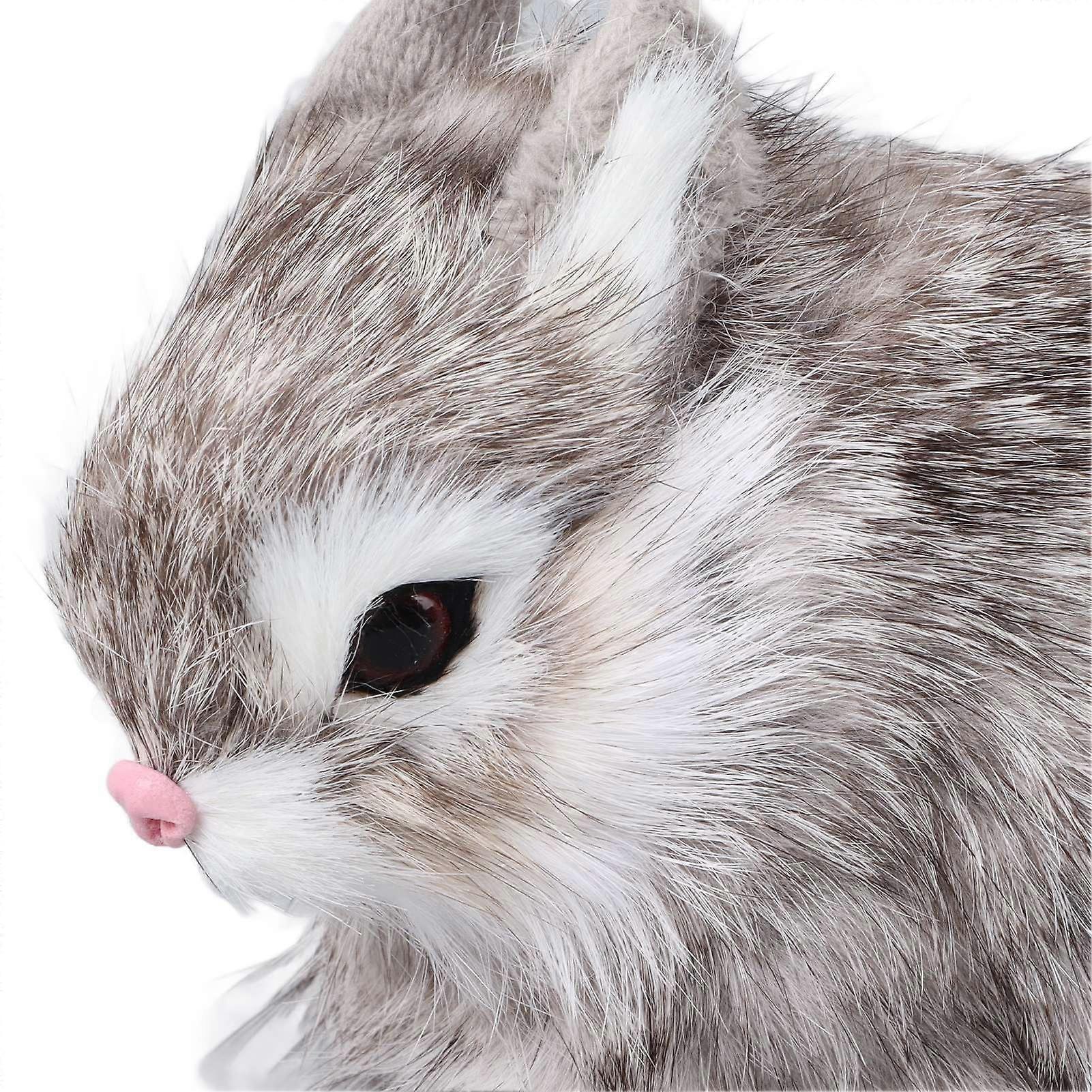 Simulation Rabbit Lifelike Colorfast Soft Cute Furry Rabbit Figurine ...