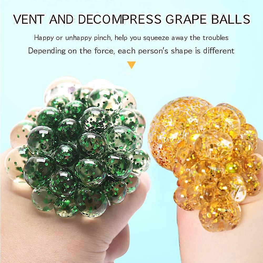 Squeeze Ball with Net, Pack of 4 Squishy Mesh Ball, Squeeze Ball in Net ...