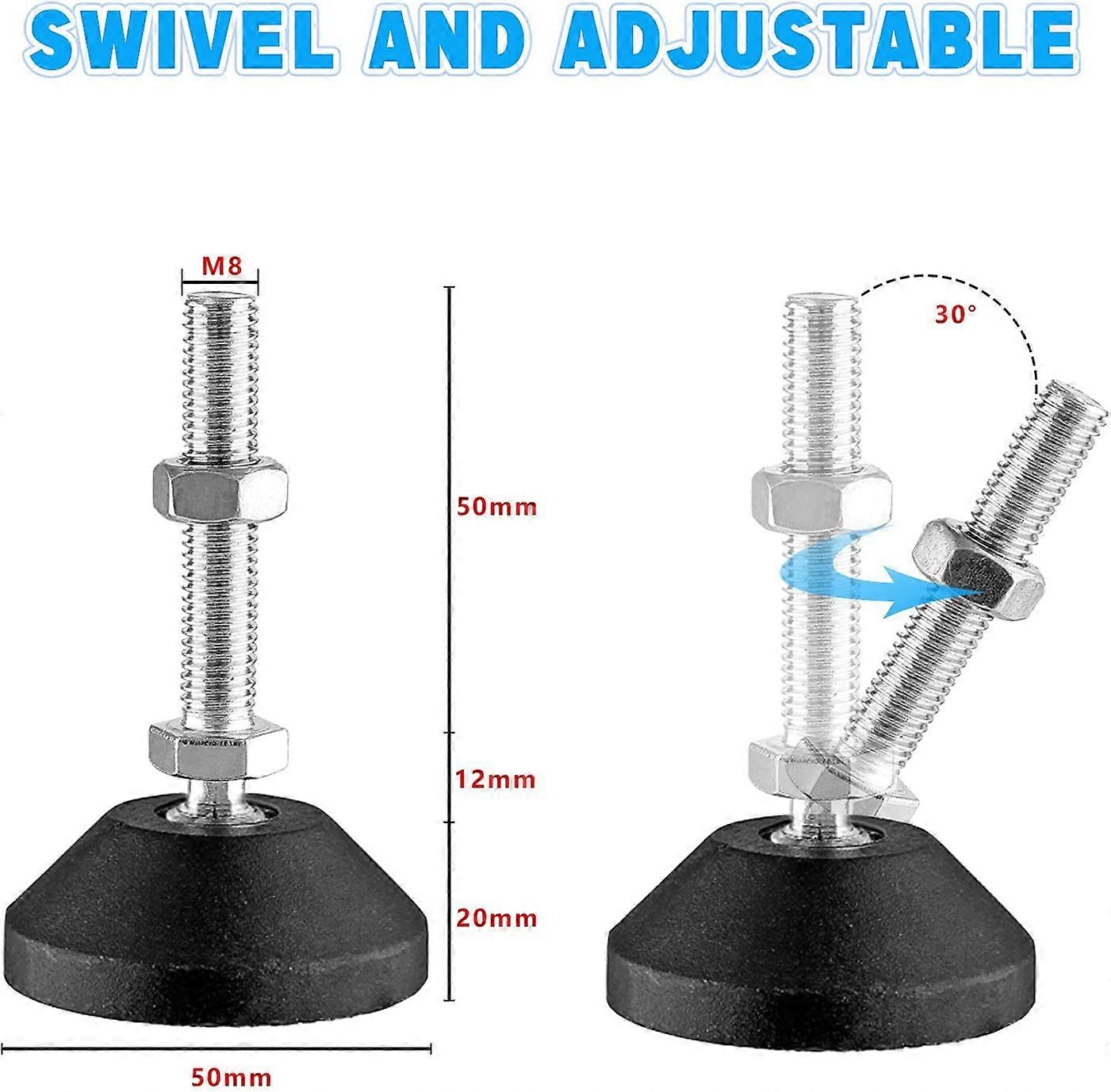 4 Pieces 50*M8 Leveling Feet, Adjustable Furniture Feet, Stainless ...