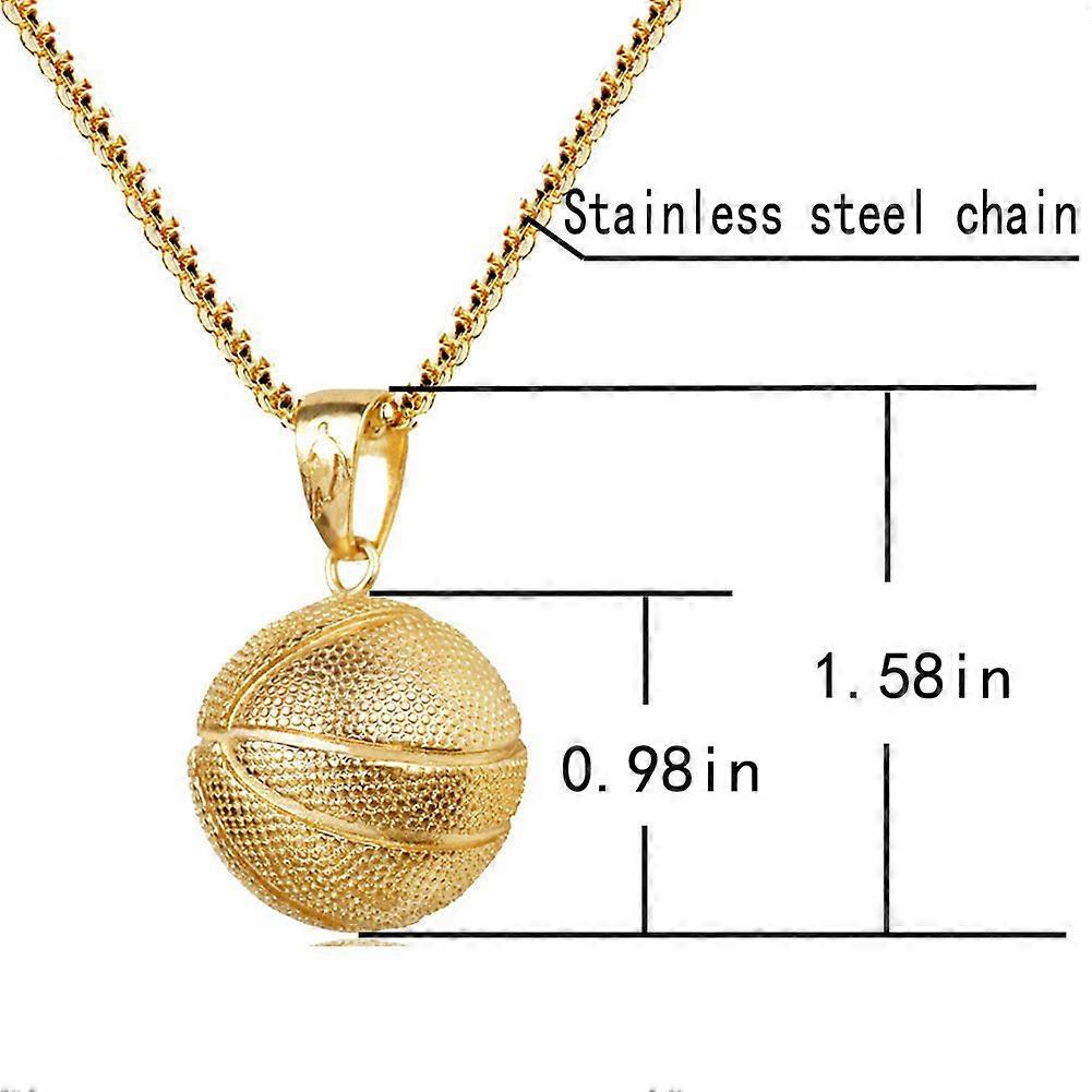 Basketball Pendant Necklace Basketball Charm Pendant Necklace Ball ...