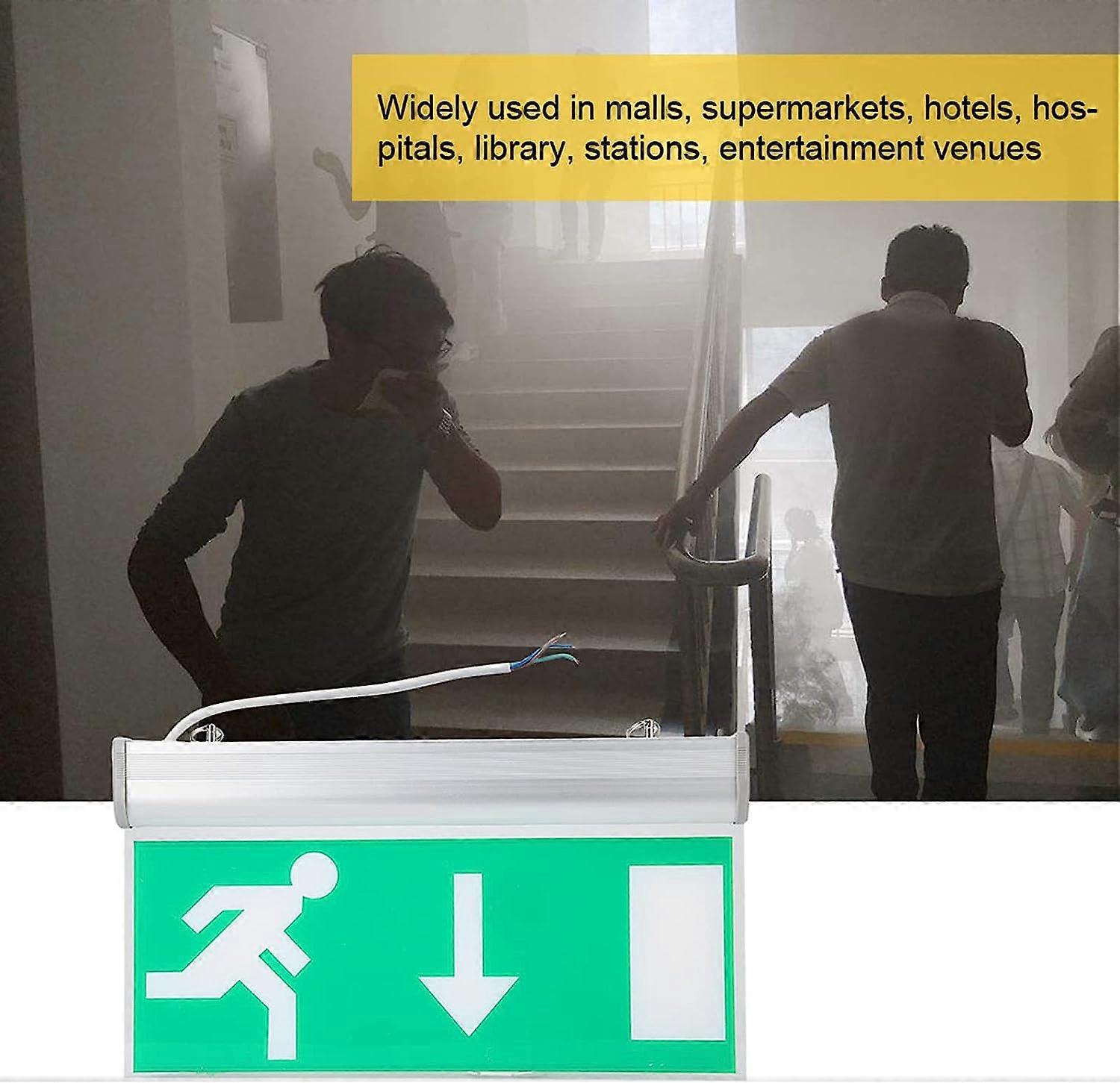 Exit Emergency Sign,Acrylic LED Emergency Exit Lighting Sign, Safety ...