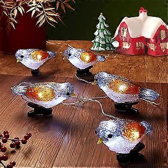 Outdoor Christmas Decorations Birds String Lights,led Acrylic 5 Birds ...