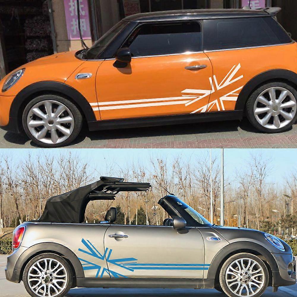 Car Sticker Flag Style Side Stripe Decals Accessories For Mini Cooper ...