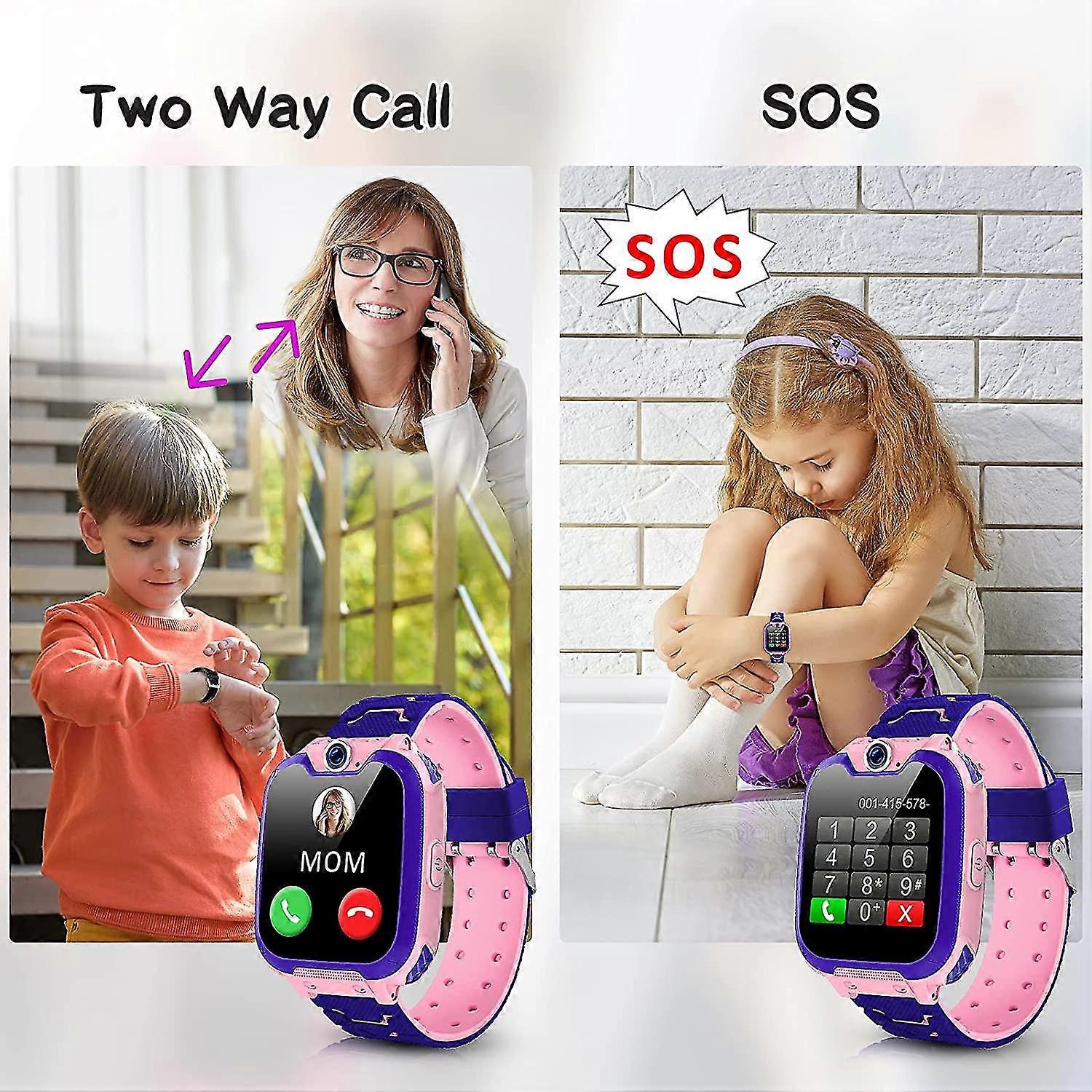 Barn Smart Klocka Telefon Sos För Barn Pekskärm 16 Spel Mp3 Alculator ...