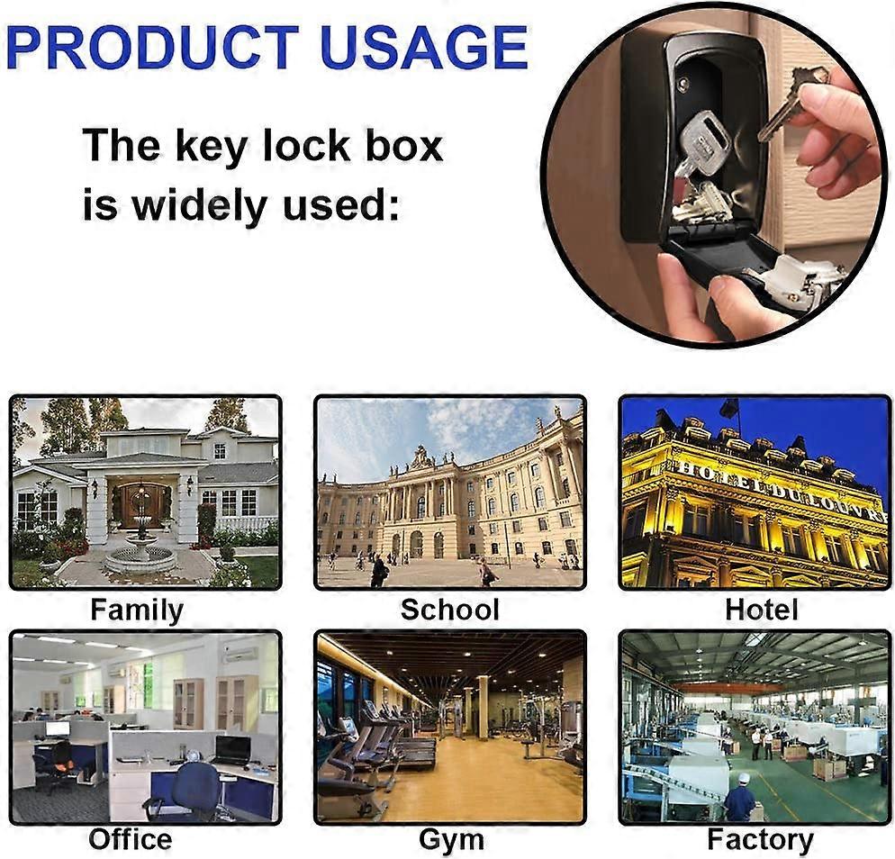 Secure Key Box, Superior Large Keys Box, Key Safe with 4 Digit Numeric ...
