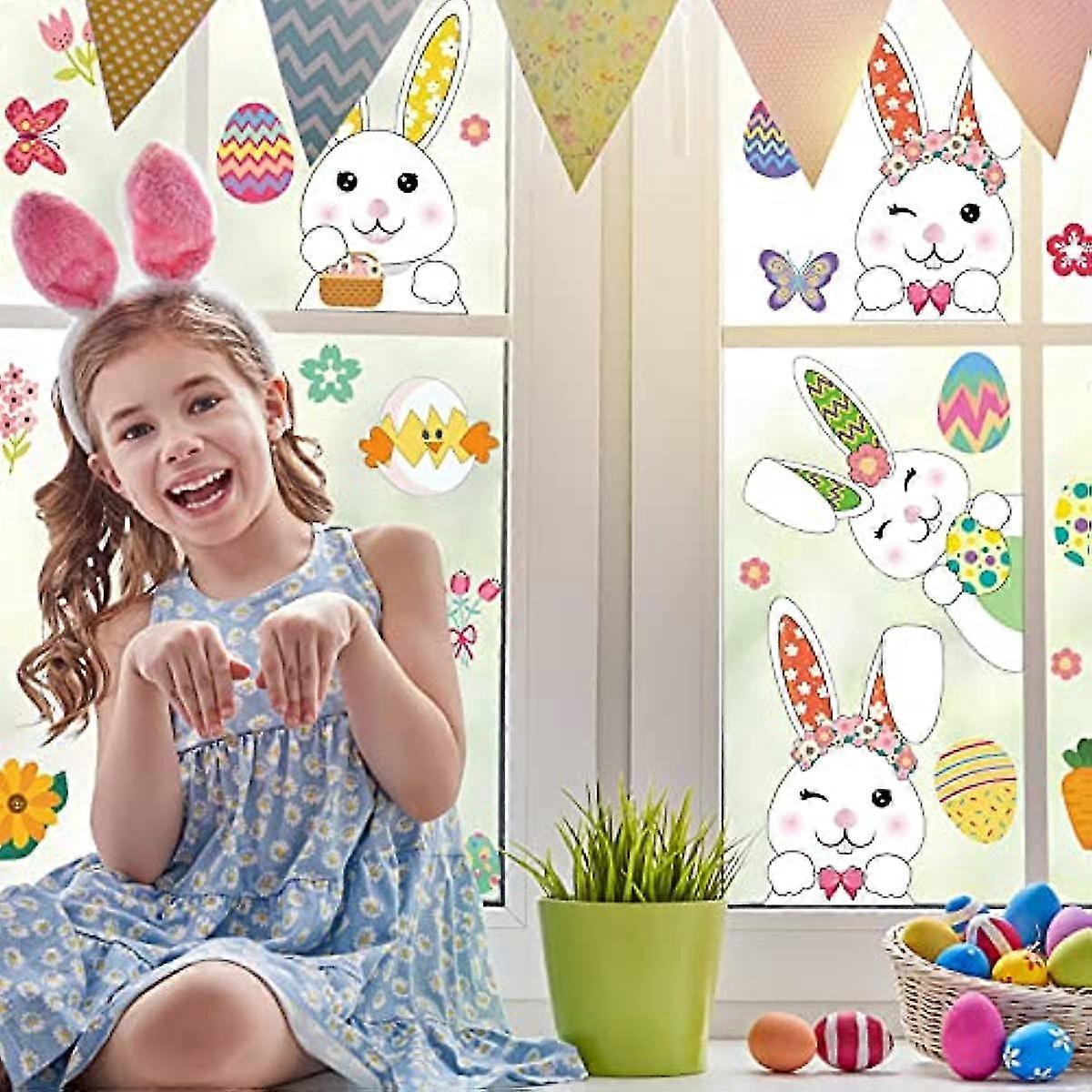 Easter Window Stickers Easter Decorations 9 Sheets 130 Pcs Easter ...