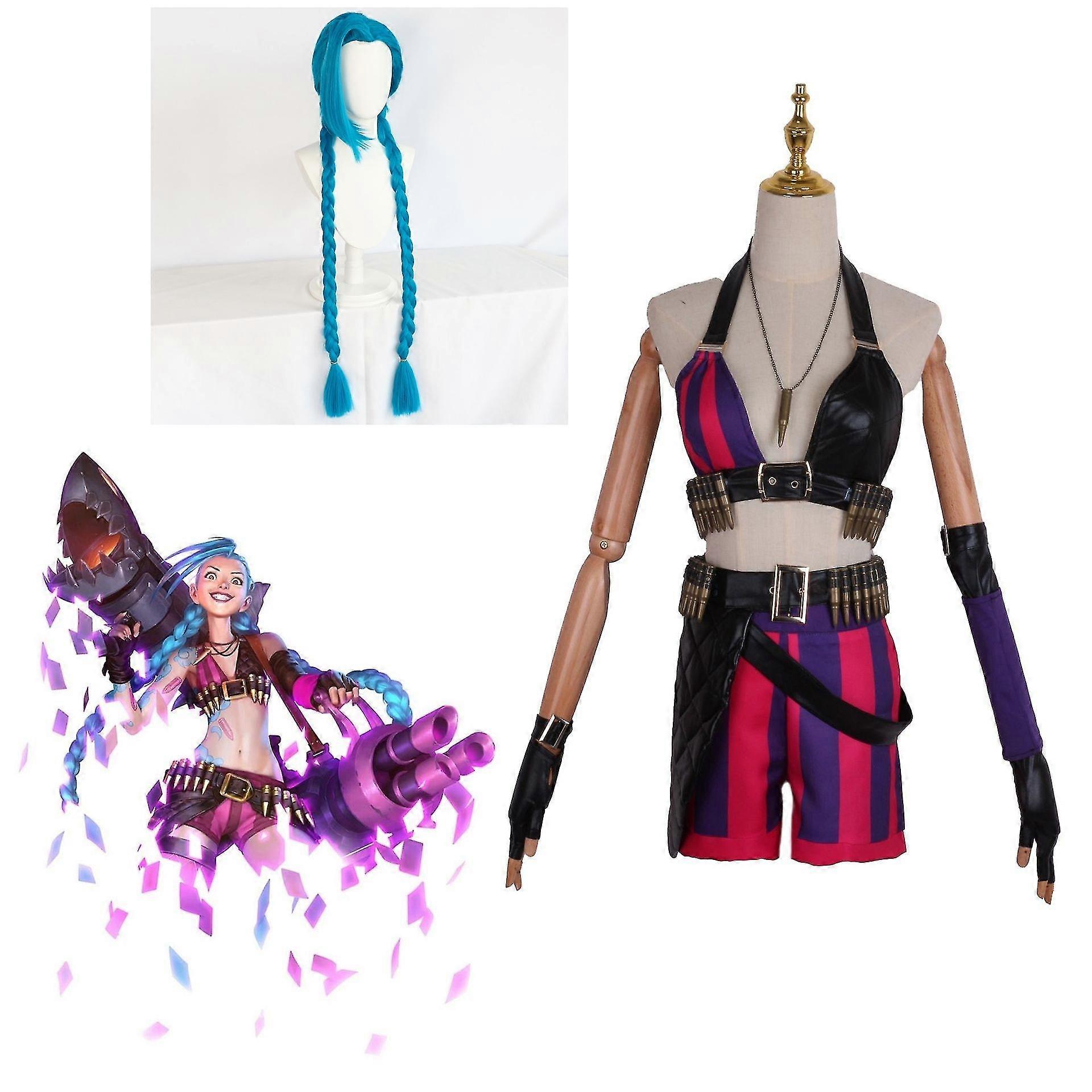 Jinx Cosplay kostým Lol Jinx Arcane Cosplay Uniformy Úbory Sexy Ženy ...