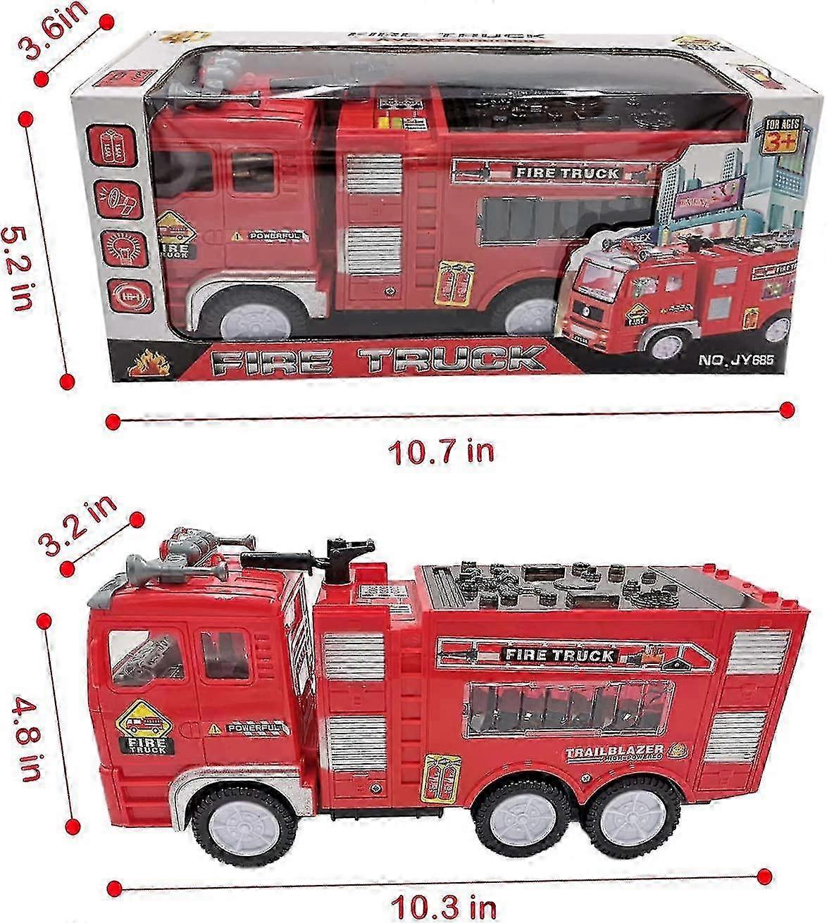 Fire Engine Toys For 3-9 Year Old Boys And Girls, 4d Lit Fire Engine ...