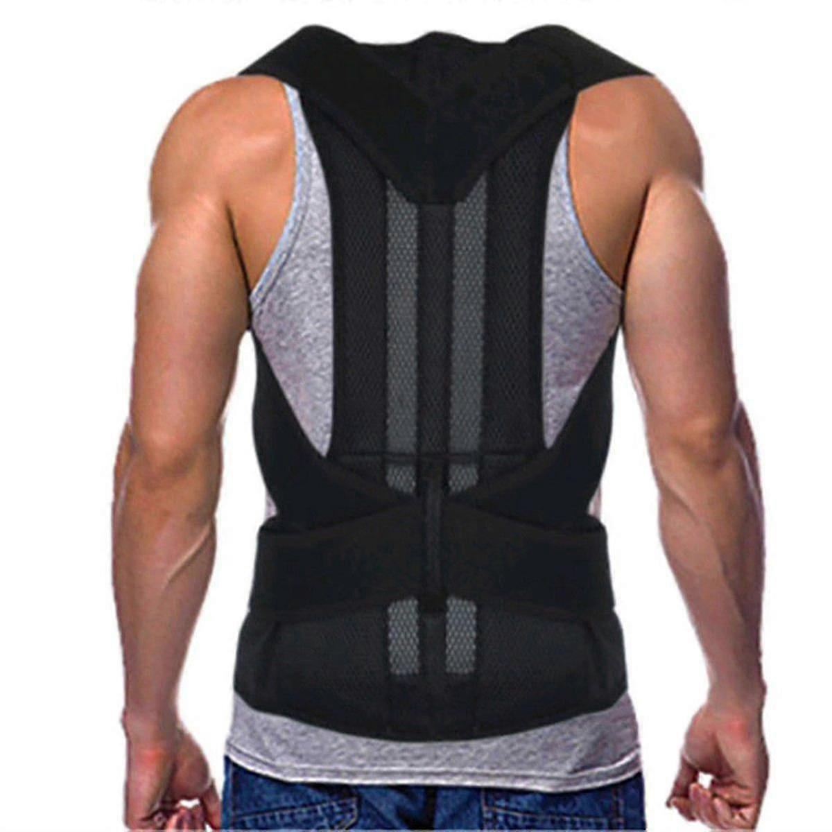 Adjustable Back Support Belt Posture Corrector Shoulder Lumbar Spine ...