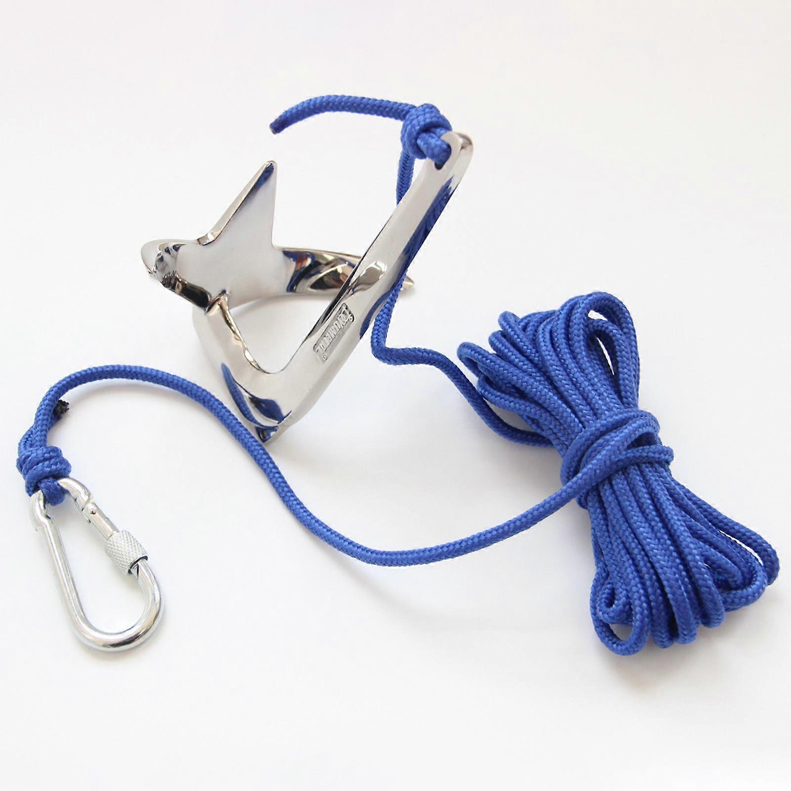 Bruce Style Boat Anchor Versatile Marine Accessories Polished for Yacht Canoes Kayak no rust ...