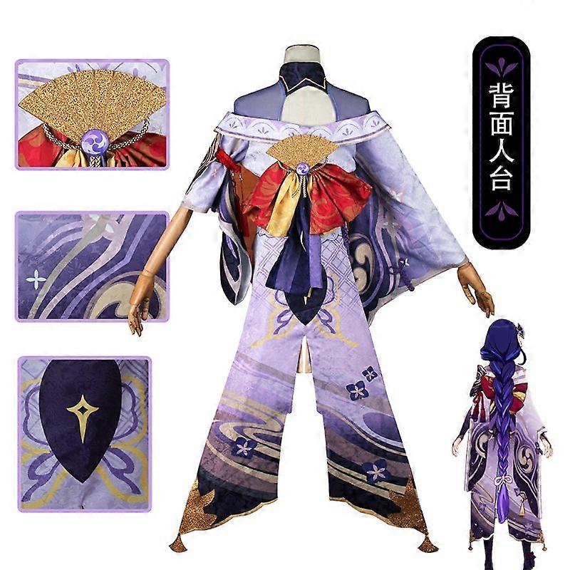 Raiden Shogun Cosplay Genshin Impact Costume Baal Wig Shoes Cosplay ...
