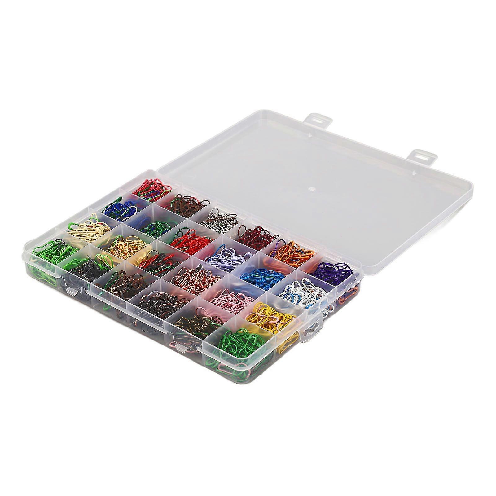 24 Color Gourd Shaped Pin 1200PCS Iron Safety Pins Marker Tag Pin for ...