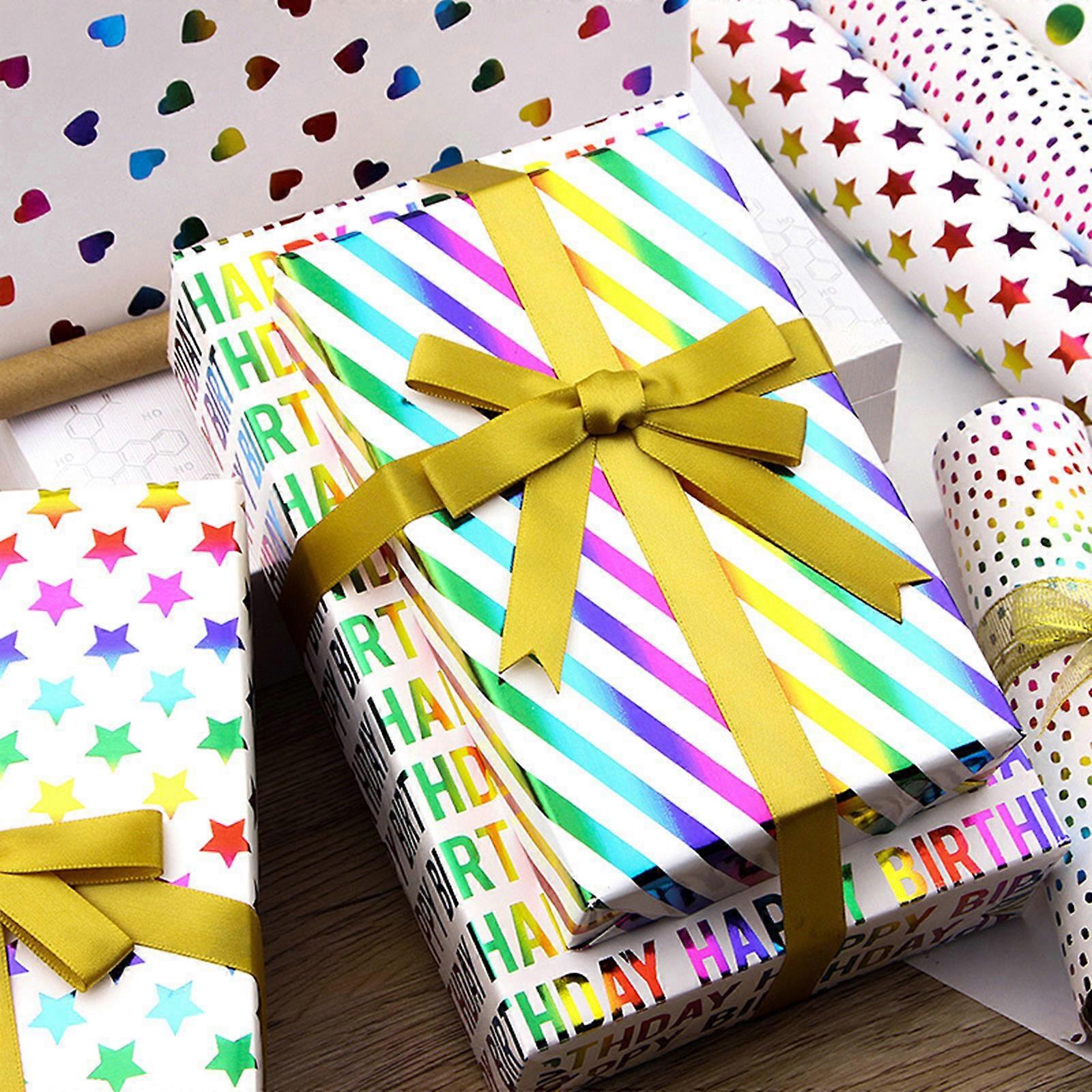 Multipurpose Birthday Present Wrapping Paper Sturdy Materials Rolls ...