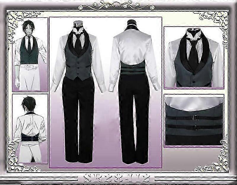 Anime Kuroshitsuji Sebastian Michaelis Cosplay Black Butler Cosplay ...