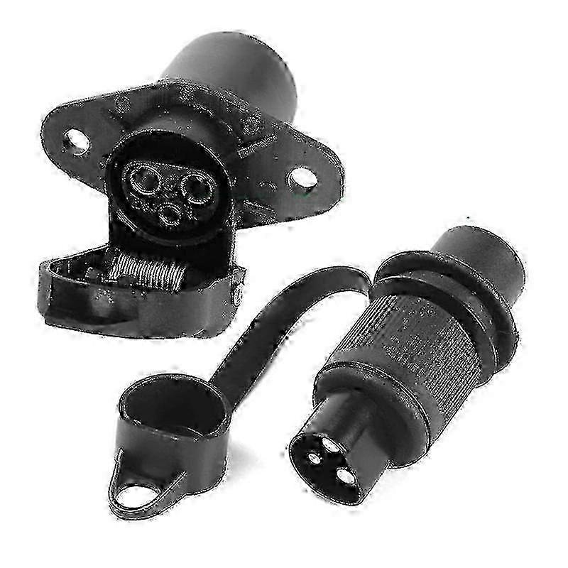 12V 3-Pin Agricultural Plug & Socket for Tractors Male & Female Set ...