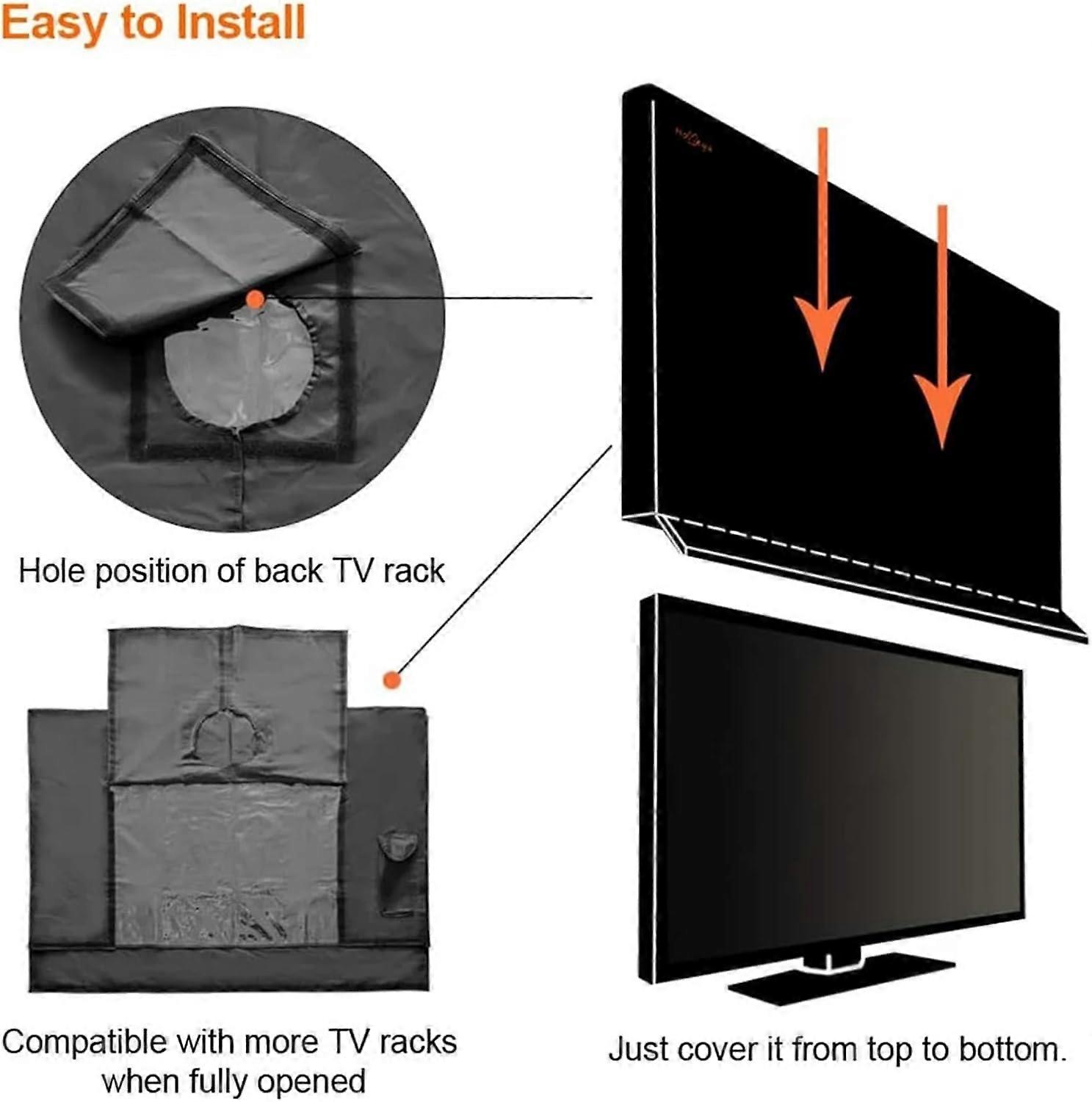 55 Inch Outdoor Weatherproof TV Cover Heavy Duty Waterproof Screen ...