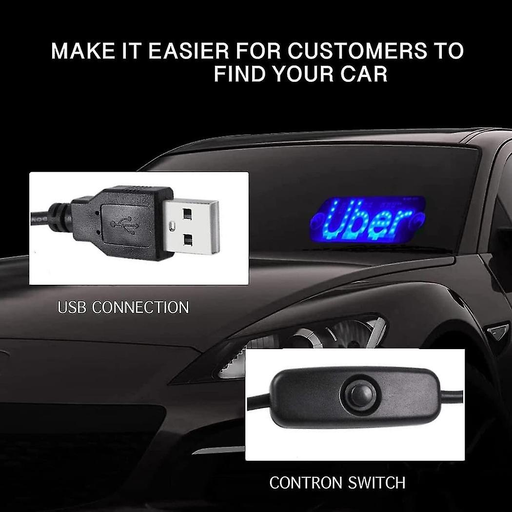 Led Light Signs For Car, Bumper Stickers Taxi Sign Light Windshield ...