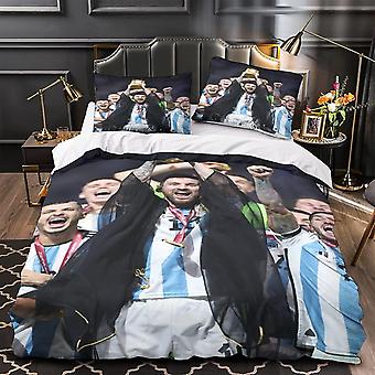 CAYBES Lionel Messi Duvet Cover Set Bedding Quilt Cover World Cup ...