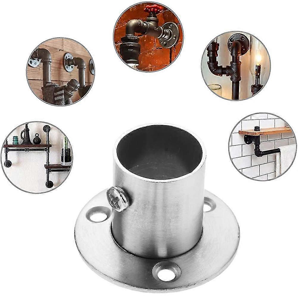 Piao 2 Pieces Stainless Steel Round Tube Bracket, Rod Flange Set ...