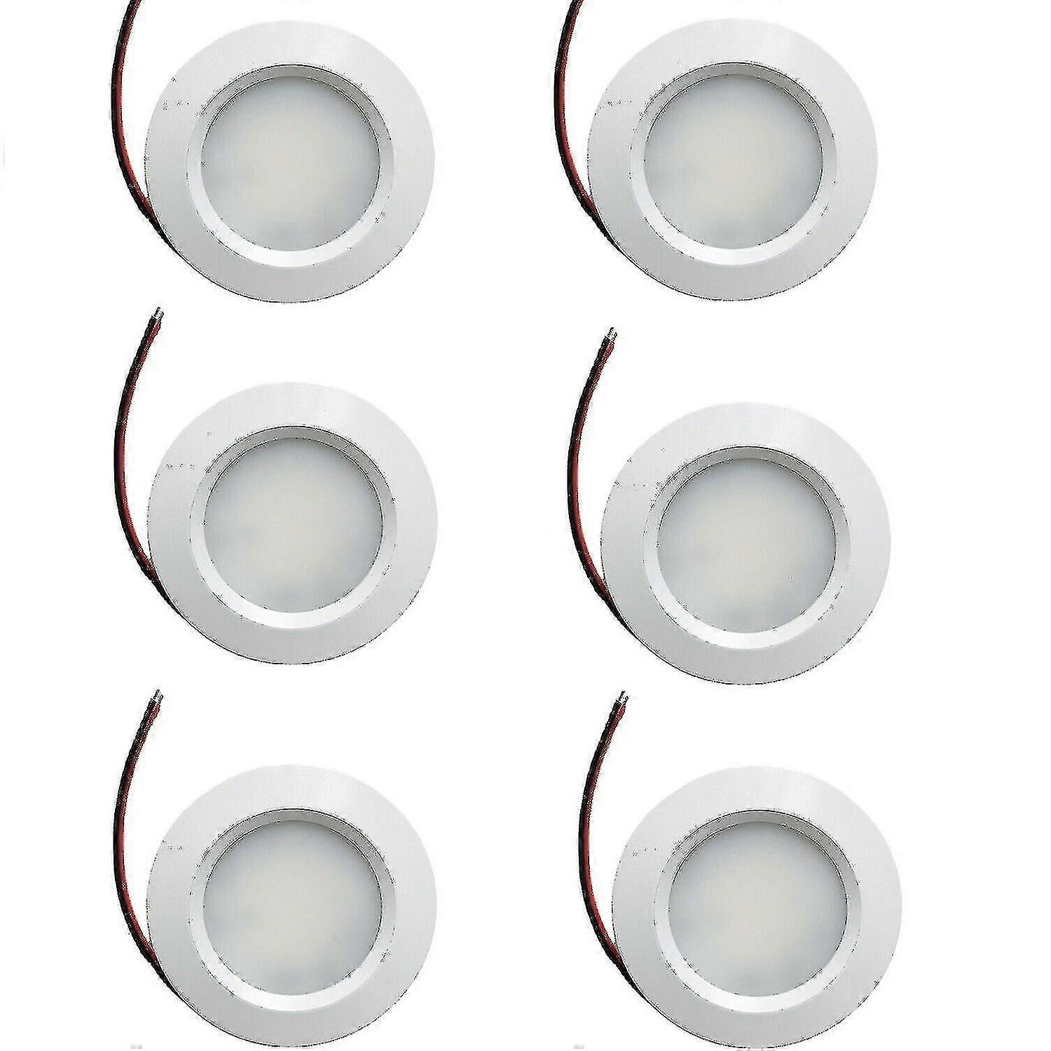 6 X Led 12v 24v Spot Lights Dimmable Caravan Boat Recessed Cool White ...
