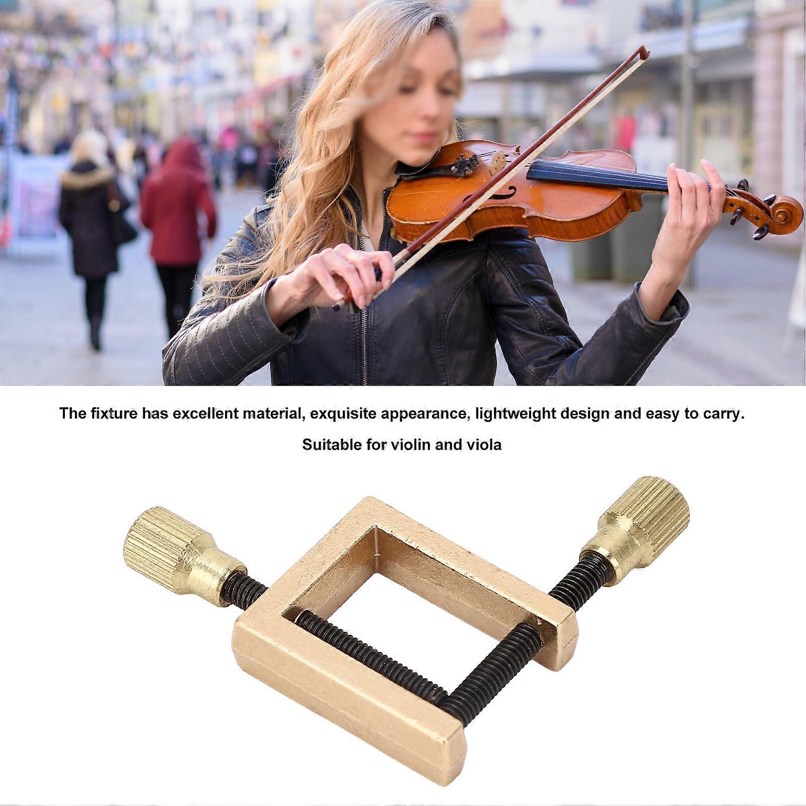Violin Crack Clamp Double Screw Brass Square Clip Violin Fixing Fixture ...