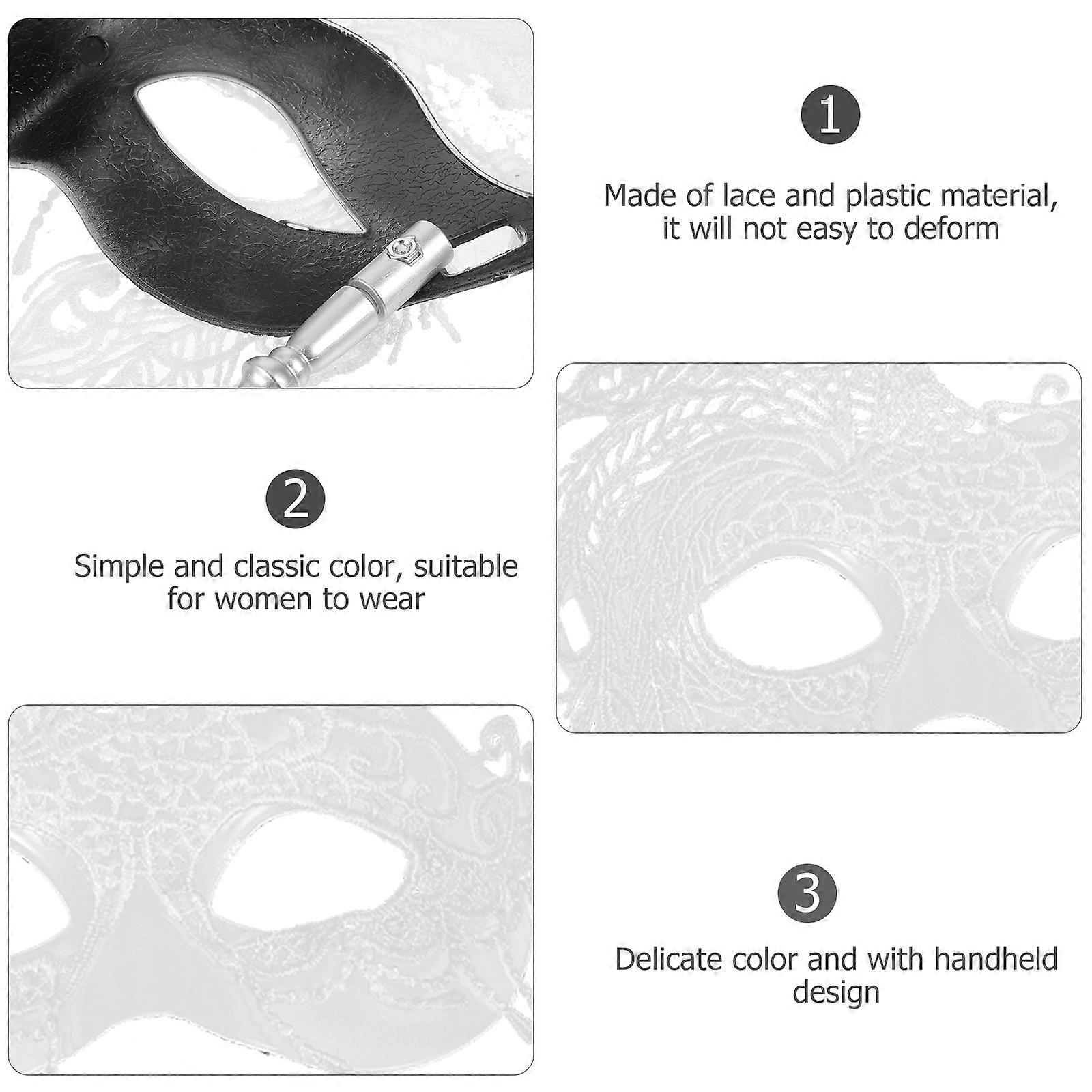 Masquerade Mask Women Party Mask Fancy Dress Handheld Mask Lace Mask ...