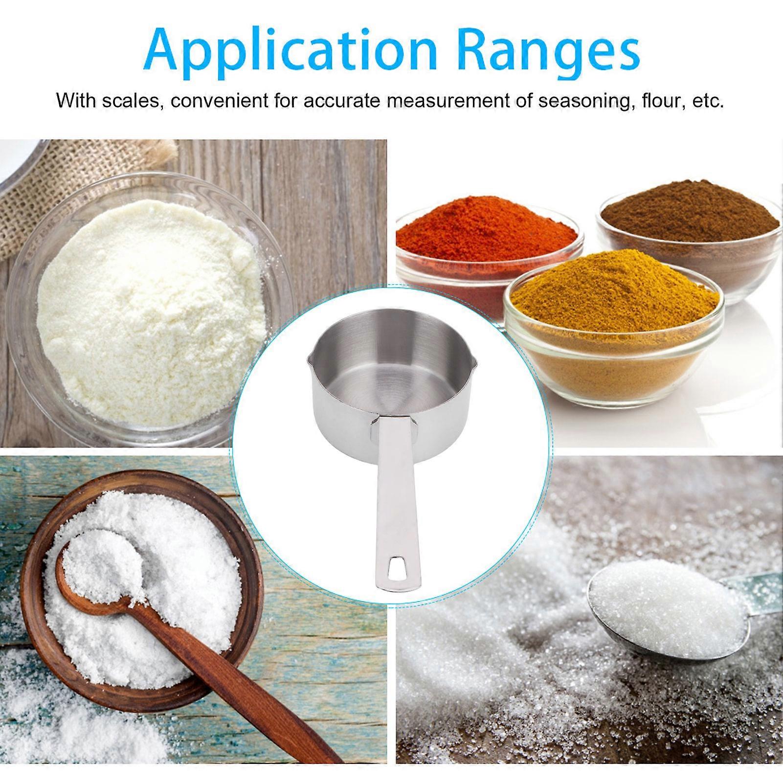 Stainless Steel Measuring Cups, Ergonomic Handle Accurate Measuring ...